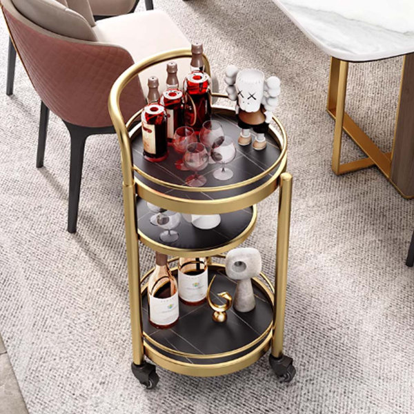 Everly Quinn Ethellee Metal Bar Cart | Wayfair